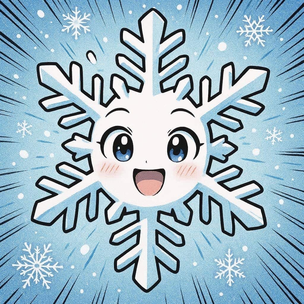 Snowflake Kaomoji ( ˘ ˘ ) - Japanese Emojis